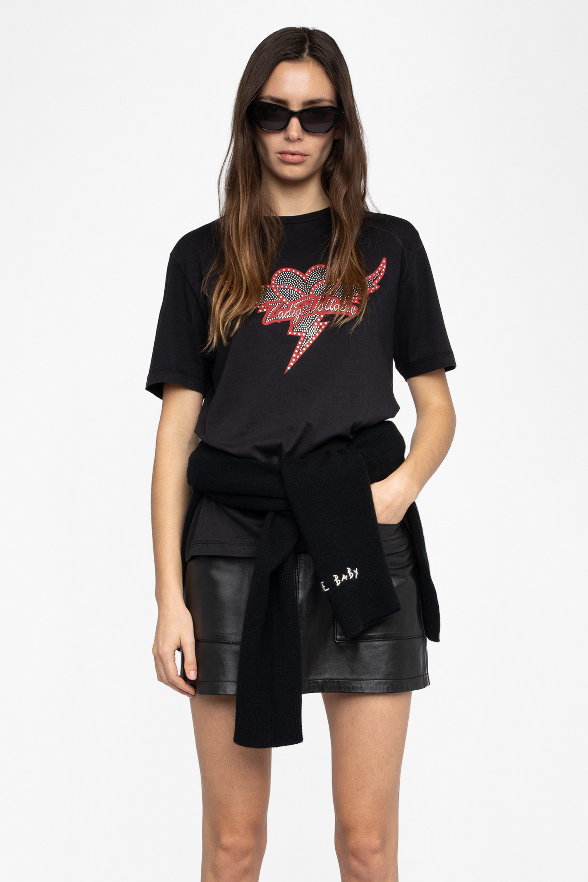 ZADIG&VOLTAIRE | Edwin Heart Wings Strass T-shirt | DUKO MALL